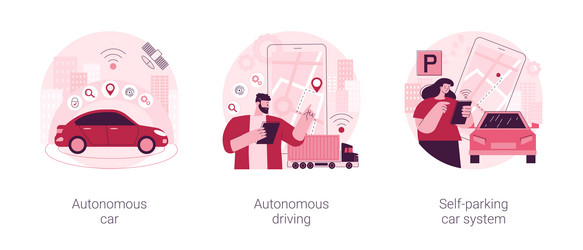 Smart waste management system abstract concept Vector Image
