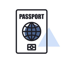 Passport icon identification symbol graph Vector Image