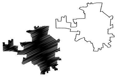 Kropyvnytskyi city ukraine map scribble sketch Vector Image