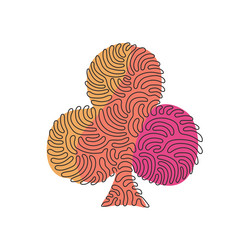 Single continuous line drawing poker playing Vector Image