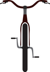 Bicycle front view Royalty Free Vector Image - VectorStock