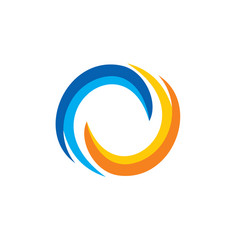 Blue and black swirl logo icon Royalty Free Vector Image