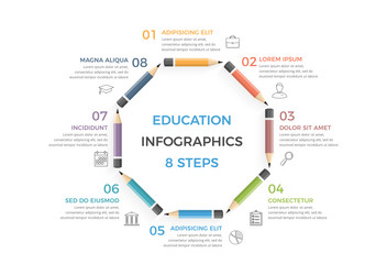 Education infographics Royalty Free Vector Image