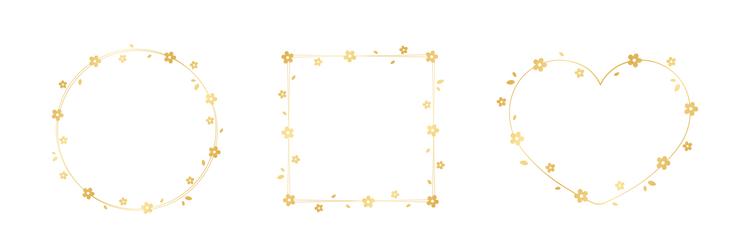 Aesthetic floral frame cute round border for card Vector Image