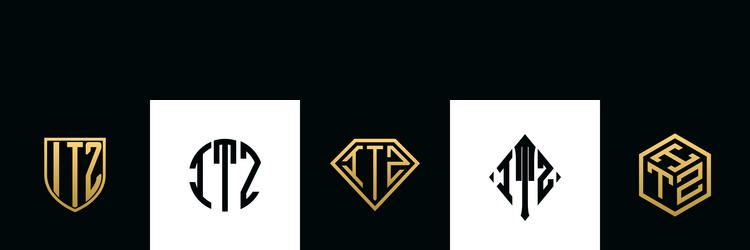 Initial letters itw logo designs bundle this Vector Image