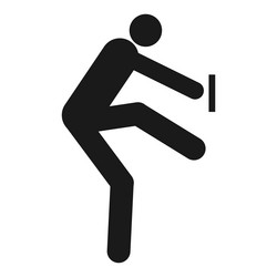 Person open door icon Royalty Free Vector Image