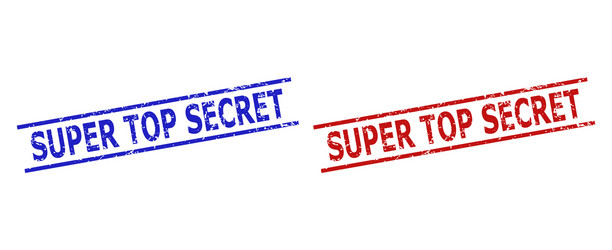 Super top secret watermark with unclean style Vector Image