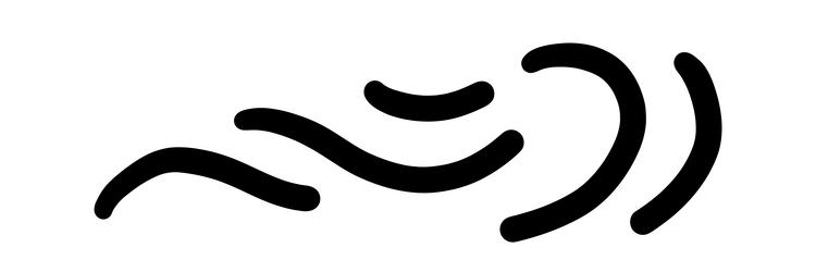 Doodle wind lines air sketch cartoon hand drawn Vector Image