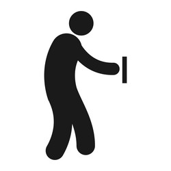 Person open door icon Royalty Free Vector Image