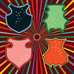 Rainbow emblem Royalty Free Vector Image - VectorStock