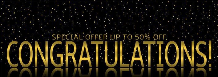 Congratulations banner template Royalty Free Vector Image