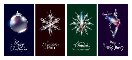 Christmas visuals with line art poinsettia Vector Image