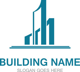 Industrial building logo design with modern Vector Image