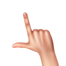 Counting handfinger number five Royalty Free Vector Image