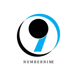 Number nine nine icon logo Royalty Free Vector Image