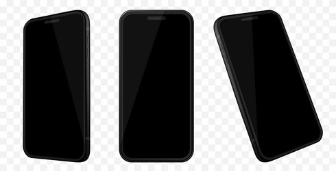 Realistic models smartphone with transparent Vector Image