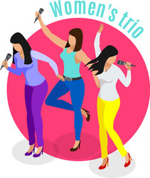 Trio identic banners set composition Royalty Free Vector