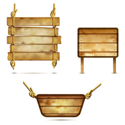 Blank wooden sign on a beach Royalty Free Vector Image