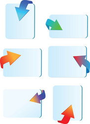 Colored arrows pointer Royalty Free Vector Image