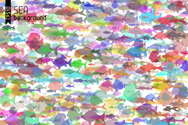 Watercolour fish background Royalty Free Vector Image