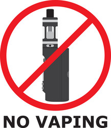 No vape sign prohibition smoking vaporizer area Vector Image
