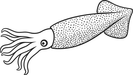 Fish line art logo design Royalty Free Vector Image