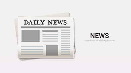 Newspaper press icon flat daily story Royalty Free Vector