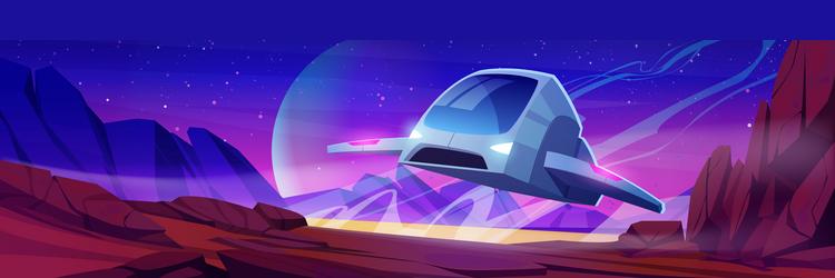 Isometric alien spaceship Royalty Free Vector Image