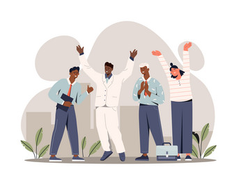 Cheer up team concept Royalty Free Vector Image