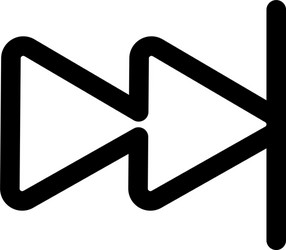 Next interface button line style icon Royalty Free Vector