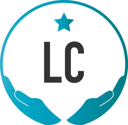 Initial letter pn hand care logo design template Vector Image