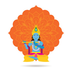 Vishnu hindu god or deity Royalty Free Vector Image