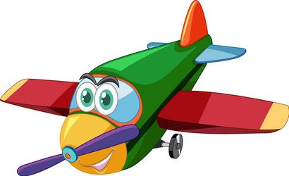 Happy plane cartoon Royalty Free Vector Image - VectorStock