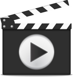 Open and closed clapper boards Royalty Free Vector Image