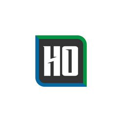 Initial letter logo ho template design Royalty Free Vector