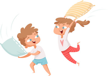 Children spend leisure time fun Royalty Free Vector Image