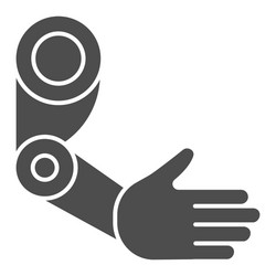 Prosthetic arm line icon limb prosthetics concept Vector Image