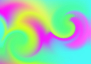 Rainbow neon swirl background radial gradient Vector Image