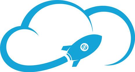 Rocket cloud logo icon template creative design Vector Image
