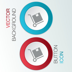 Truck with box logistic icon circle blue Vector Image