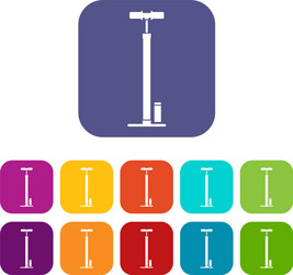 Bicycle pump icon green Royalty Free Vector Image