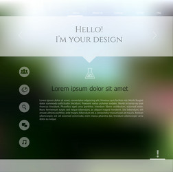 Blurred web design template Royalty Free Vector Image