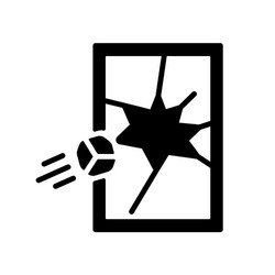 Broken store flat icon protest strike Royalty Free Vector