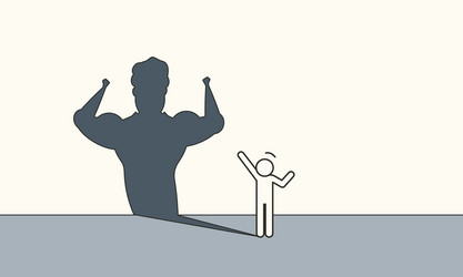 Business ambition leader man concept superman Vector Image