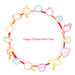 Chinese new year icons set Royalty Free Vector Image