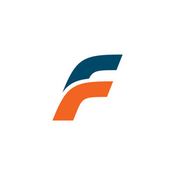 Letter f wing flag logo icon design template Vector Image