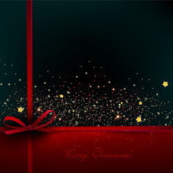Elegant Holiday Background With Red Bow And Place Vector Image