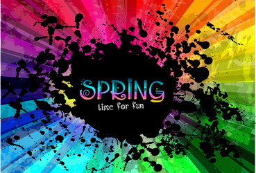 Spring colorful explosion colors background Vector Image