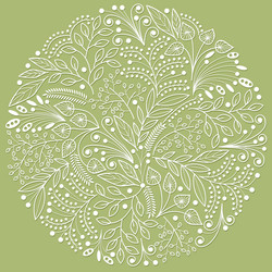 Floral circle Royalty Free Vector Image - VectorStock