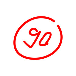 Grade a hand drawn good exam score Royalty Free Vector Image